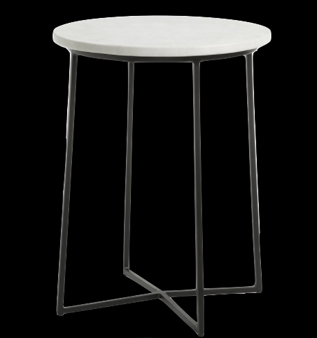 BURNET B Side Table metal Legs Top Marble white AA0134PR33 | TECTURE（テクチャー）