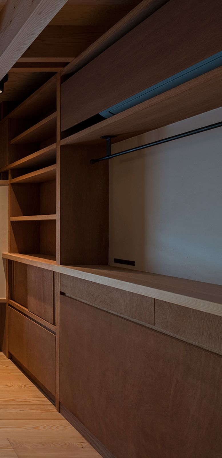 造作収納家具 天板：米松 t=38mm 側板：ラワン合板 大手テープ貼り | TECTURE（テクチャー）