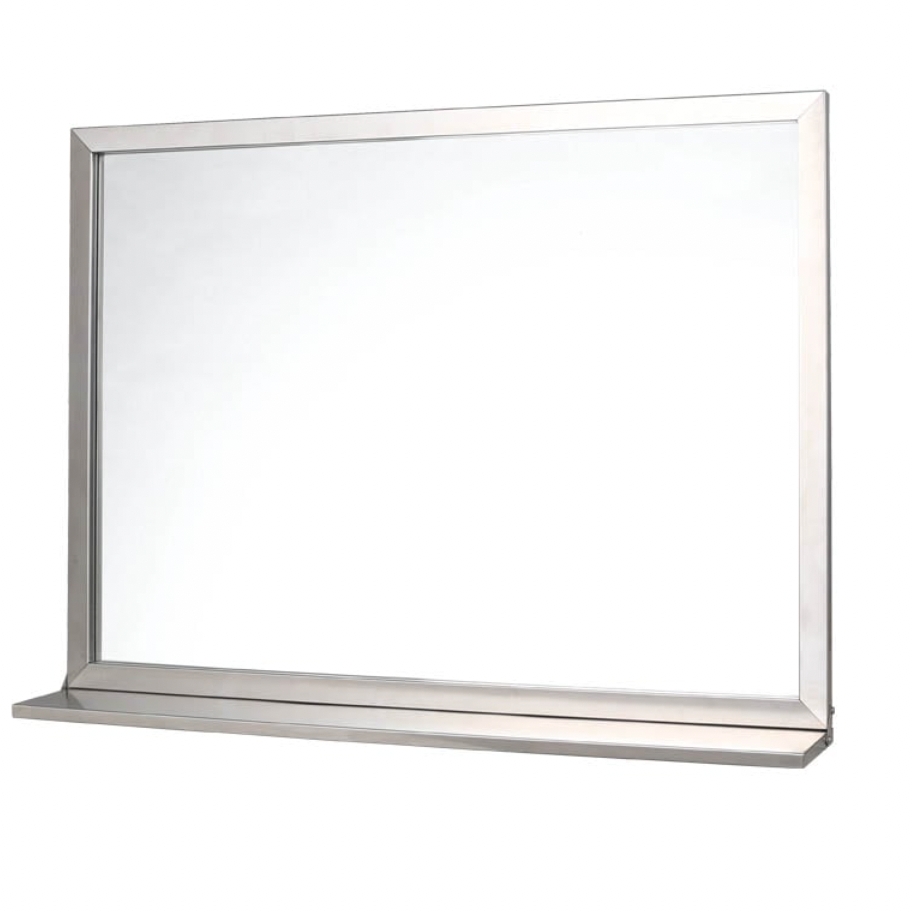 STAINLESS STEEL FRAME MIRROR WITH BRACKET/ステンレス スチール フレーム ミラー ウィズ ブラケット ...