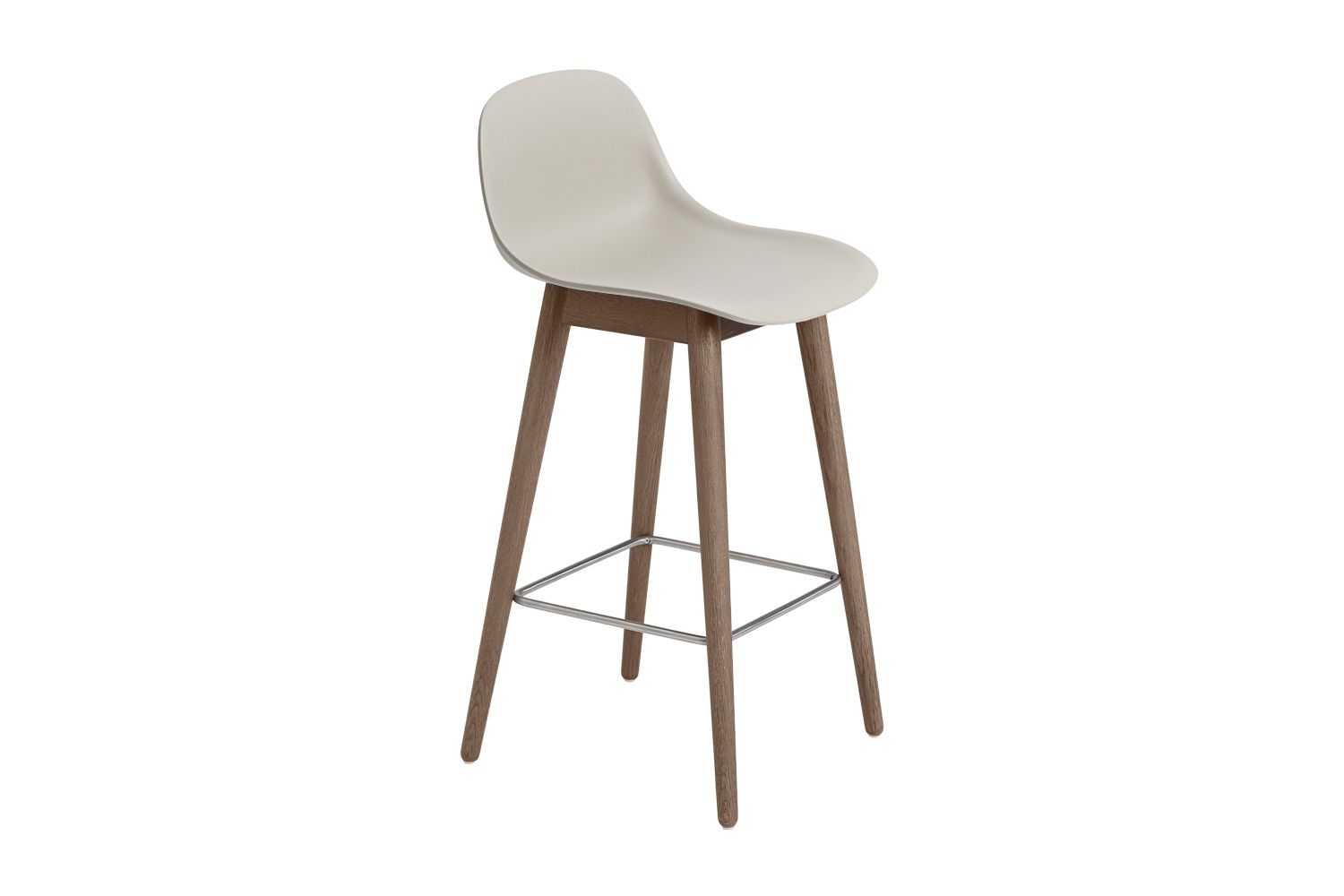 FIBER COUNTER STOOL W. BACKREST / WOOD BASE | TECTURE（テクチャー）