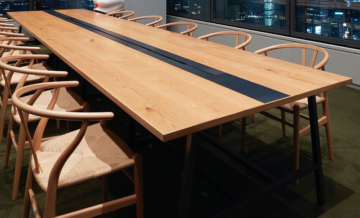 特注オフィステーブル タモ練付 UC | TECTURE（テクチャー）