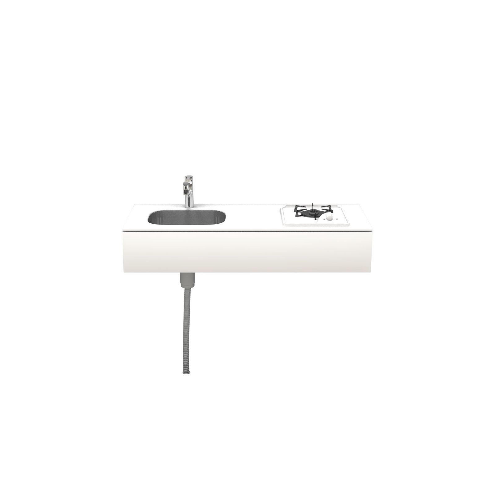 ホワイトミニマルキッチン W1200×D500 | TECTURE（テクチャー）