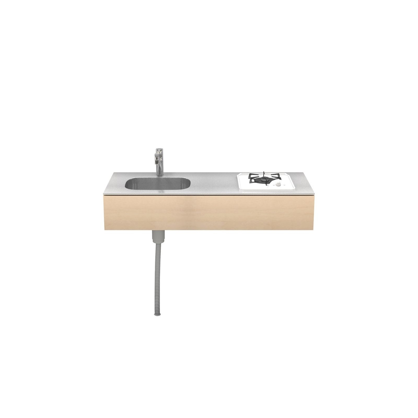 木製ミニマルキッチン シナ W1200×D500 | TECTURE（テクチャー）