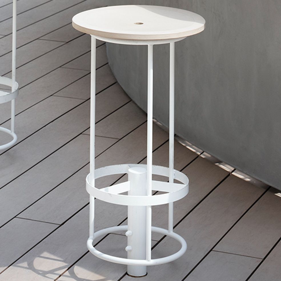 造作スツール 座面：セラガンバツ材 ウレタン塗装 St. FB t=3mm×25mmウレタン塗装 フレーム：St. P φ12mm | TECTURE（テクチャー）