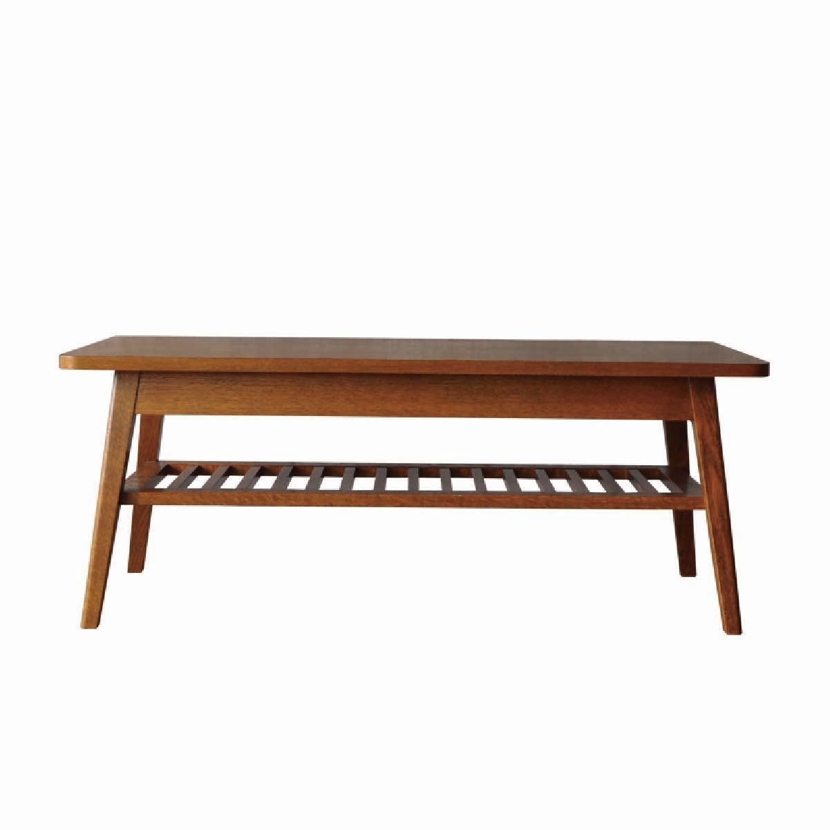 DH TEA TABLE WITH SHELF - L, Dark Brown | TECTURE（テクチャー）