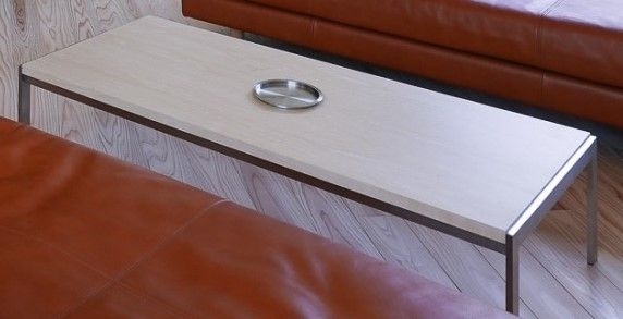 特注テーブル 天板 シナ合板 t=24mm 脚 ステンレス | TECTURE（テクチャー）