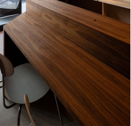 造作テーブル 木製フラッシュ ウォルナット突板張り CL | TECTURE（テクチャー）