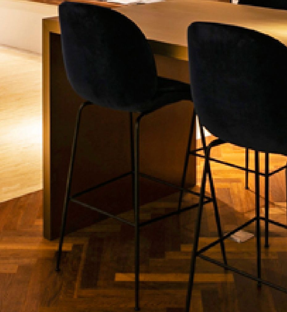 Beetle Stool Black frame Fabric to be velvet (Colour TBC) | TECTURE（テクチャー）