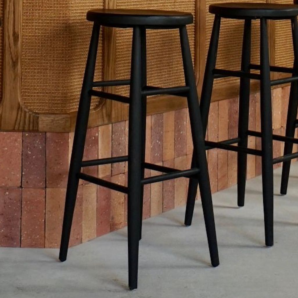 Teak Round Top Stool 30inch #2 / チーク・ラウンド・トップ・スツール (30インチ) #2 Teak Round Top Stool 30inch #2 ...